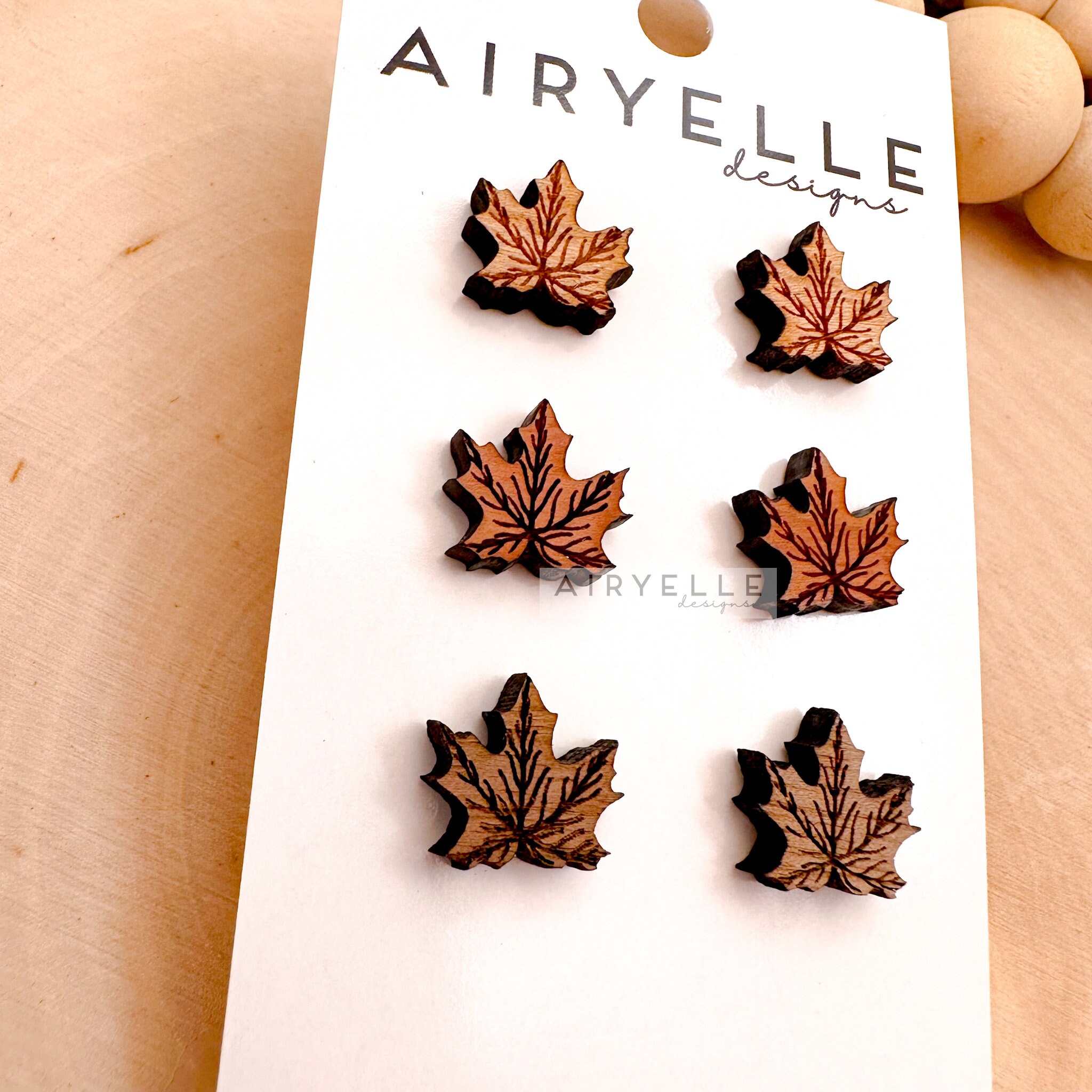 FALL STUD EARRINGS | Minimalist Fall Studs | Fall Earrings | Wooden ...