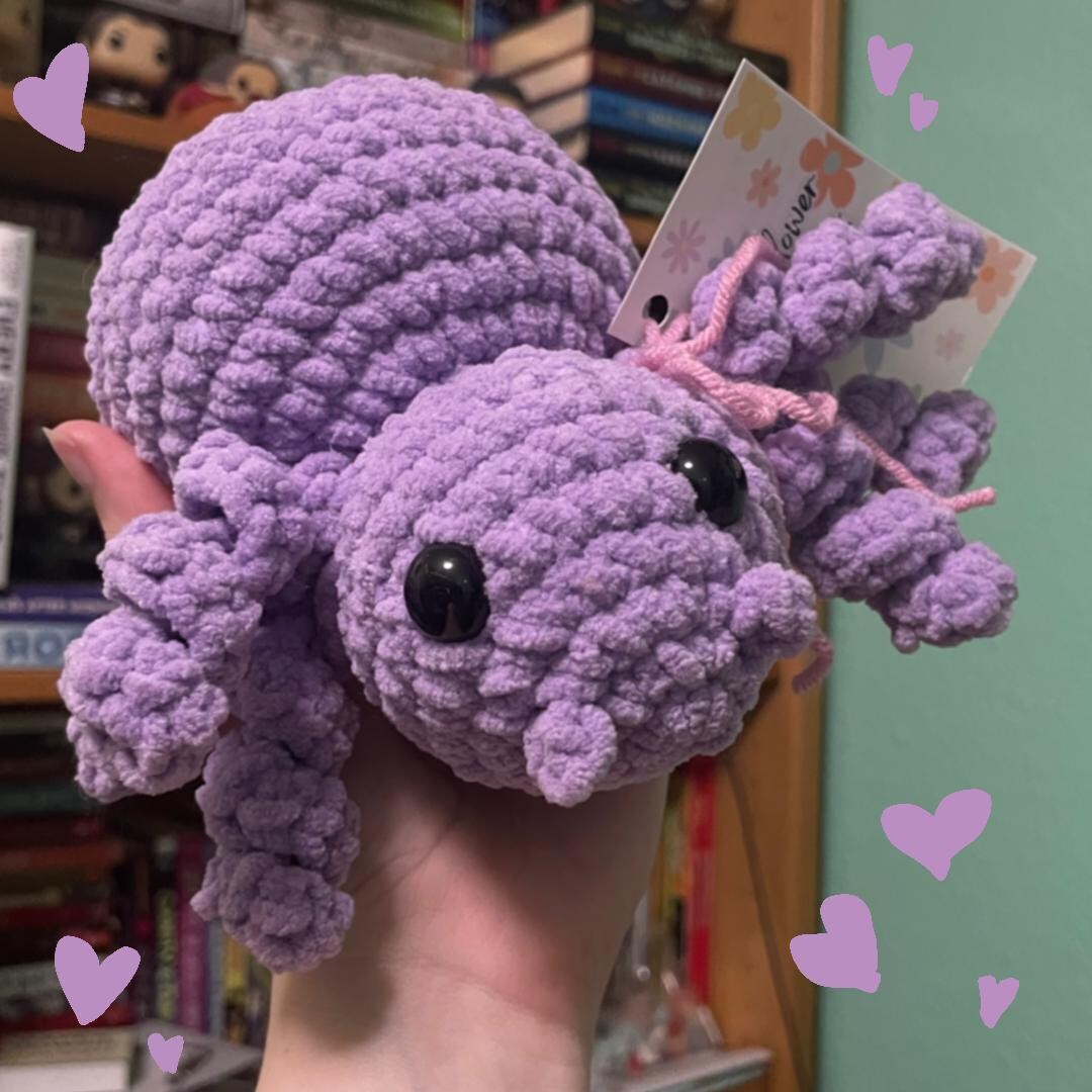 Crocheted Purple Spider Plush - Etsy