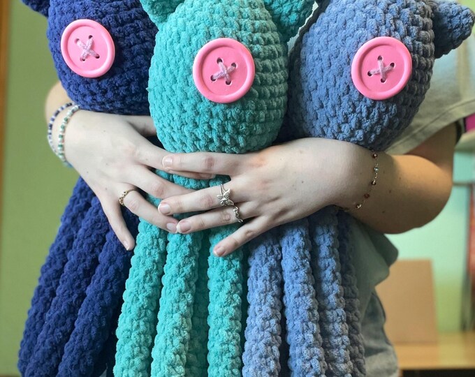 Crocheted Button Eye Squid (coraline Inspired Plush) - Etsy