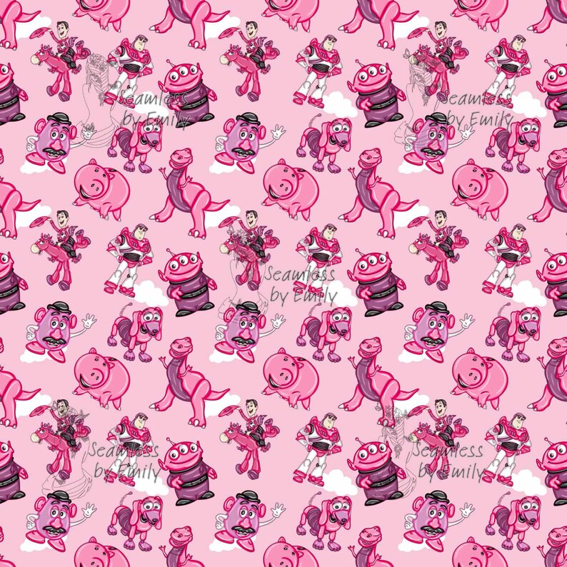 Pink Toy Story Seamless File - Etsy