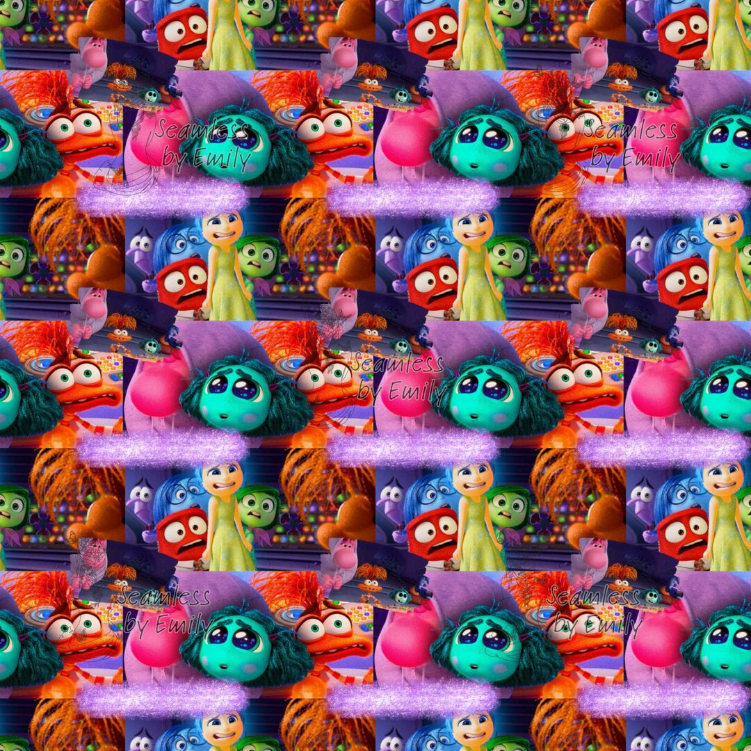 Inside Out 2 Collage Seamless File - Etsy