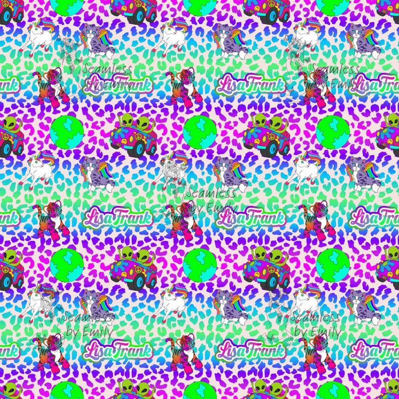 Lisa Frank Leopard 2 Seamless File - Etsy