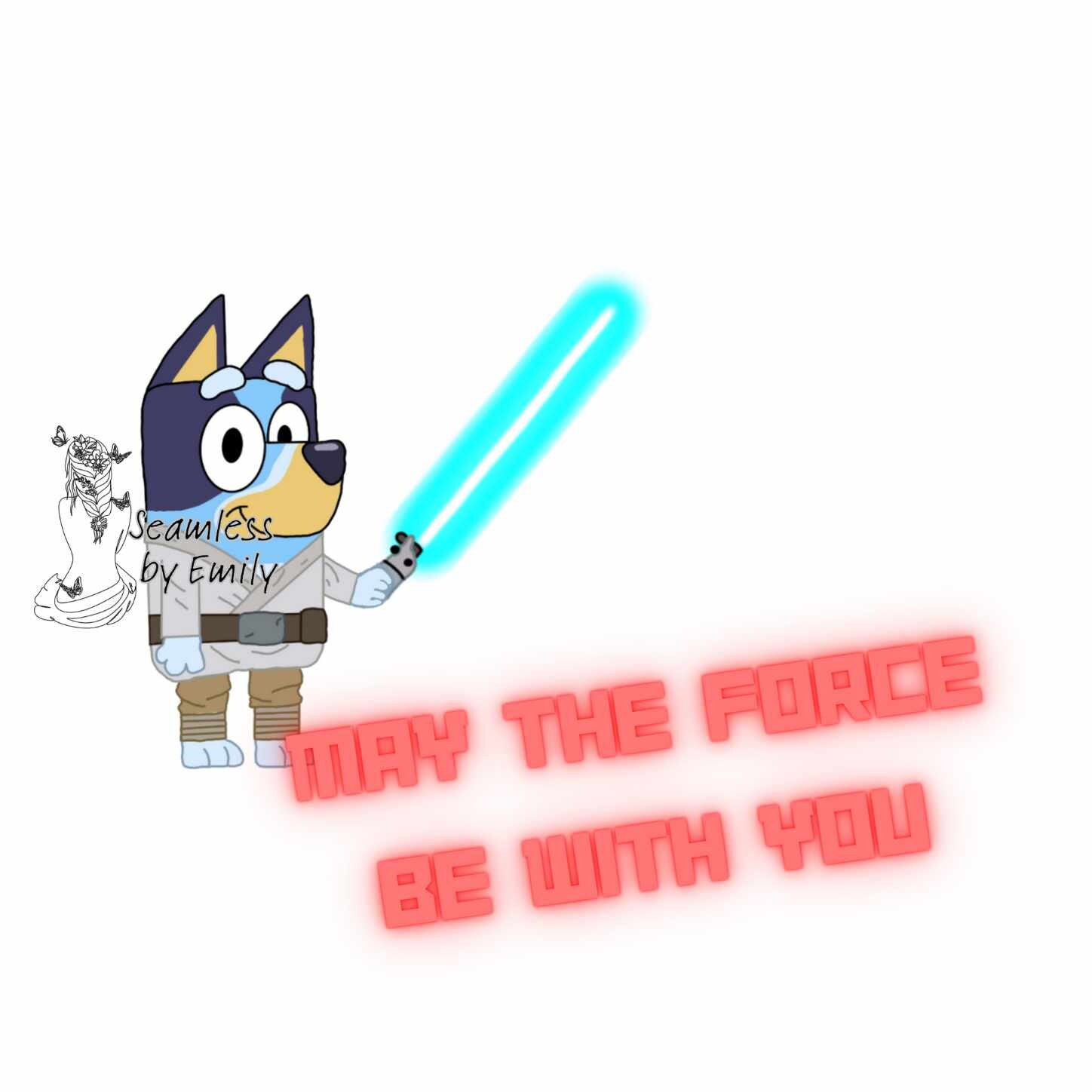 Bluey Star Wars PNG - Etsy