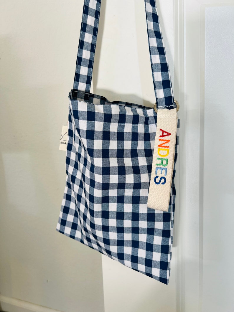 Personalized Name Tag, Bag Tag, Key Chain, Rainbow Embroidery, Gift ...