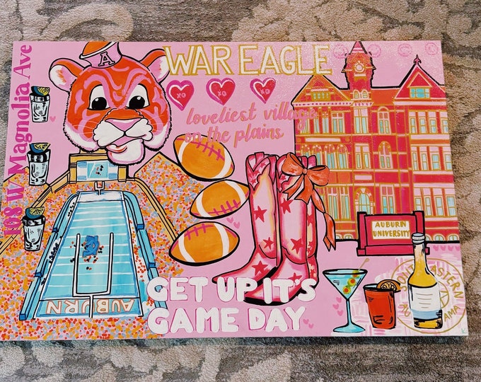 Custom College Painting | College | Preppy | Preppy Art | Personalized ...