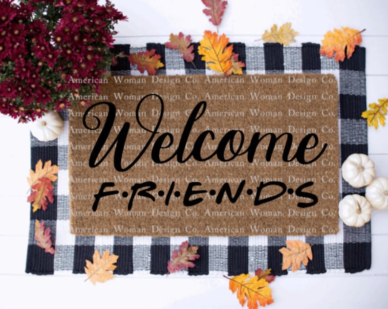 Welcome FRIENDS Door Mat SVG - Etsy