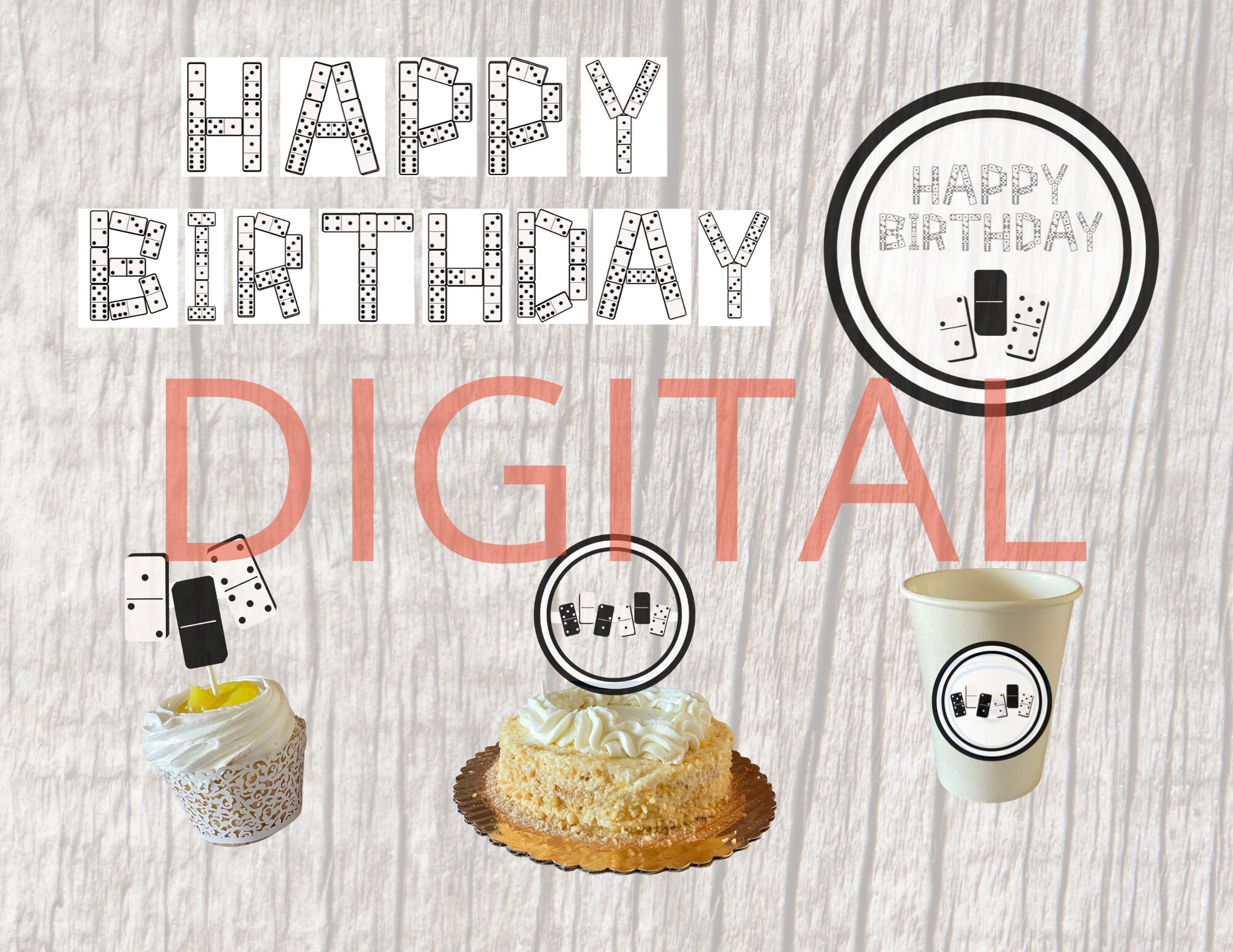 Dominoes Sticker, Dominoes Design Digital Download, Dominoes Party ...