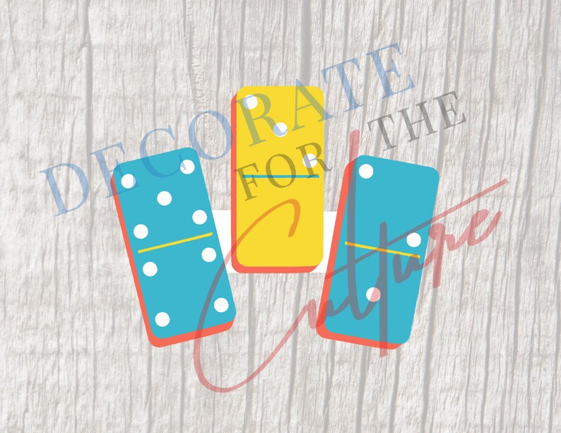 Dominoes Sticker, Dominoes Design Digital Download, Dominoes Party ...