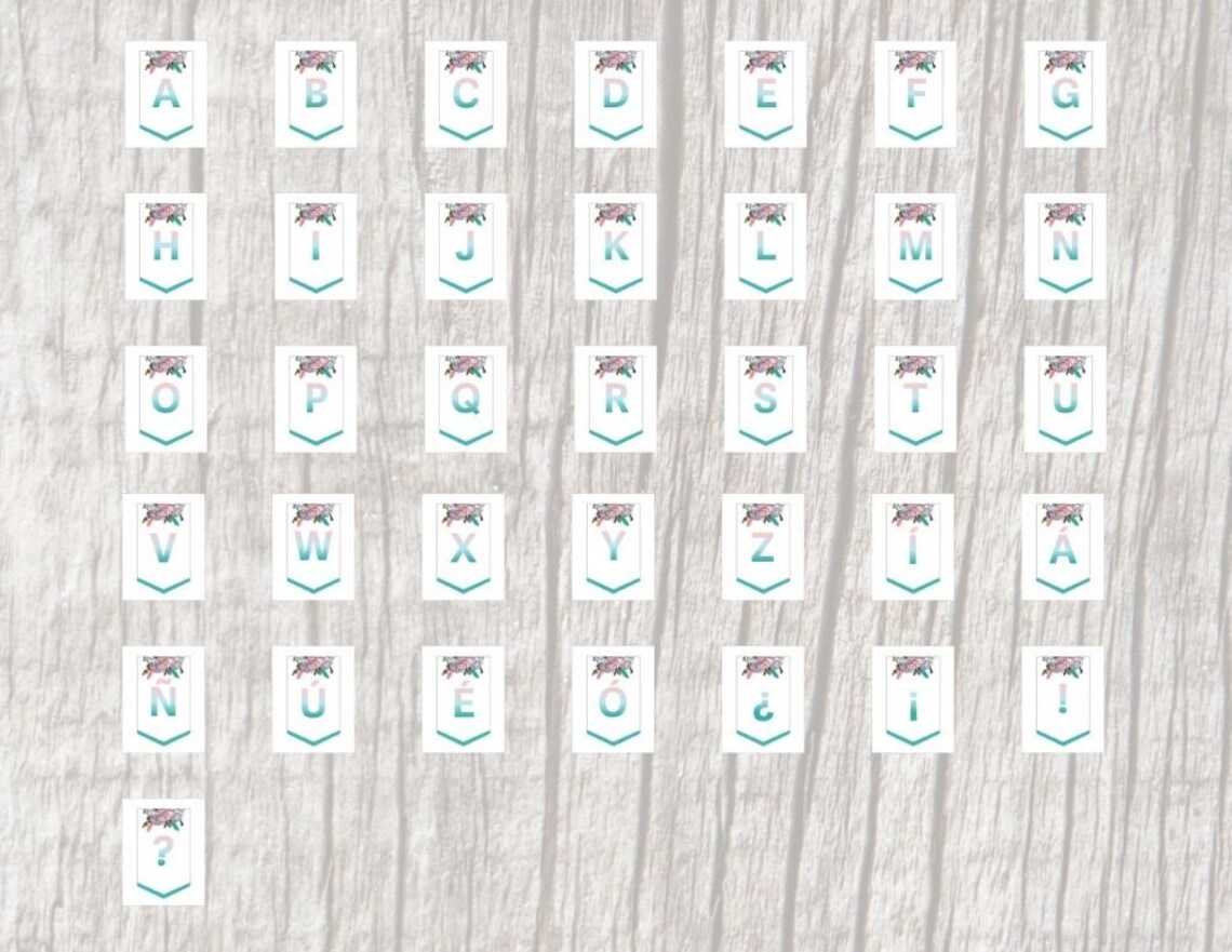 Pastel Printable Alphabet With Accents, Alphabet Digital Instant ...