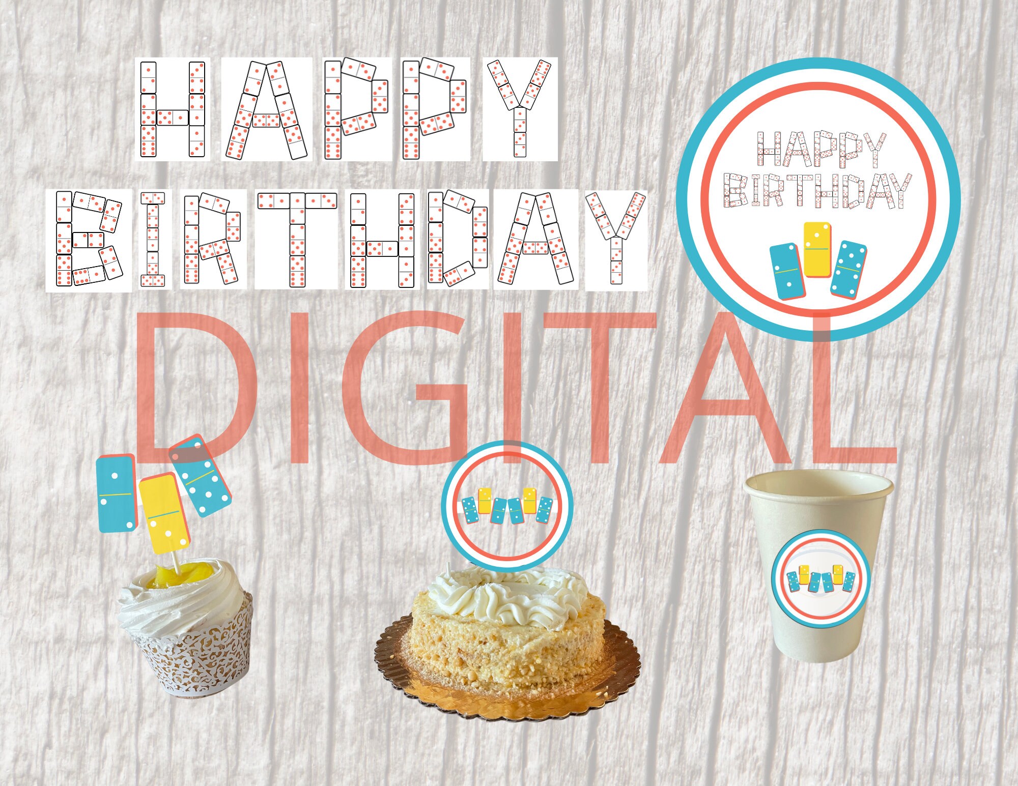 Dominoes Sticker, Dominoes Design Digital Download, Dominoes Party ...