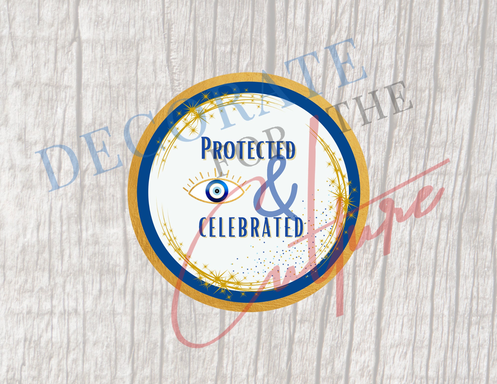 Evil Eye Plate Sticker Evil Eye Design Png Digital Instant - Etsy