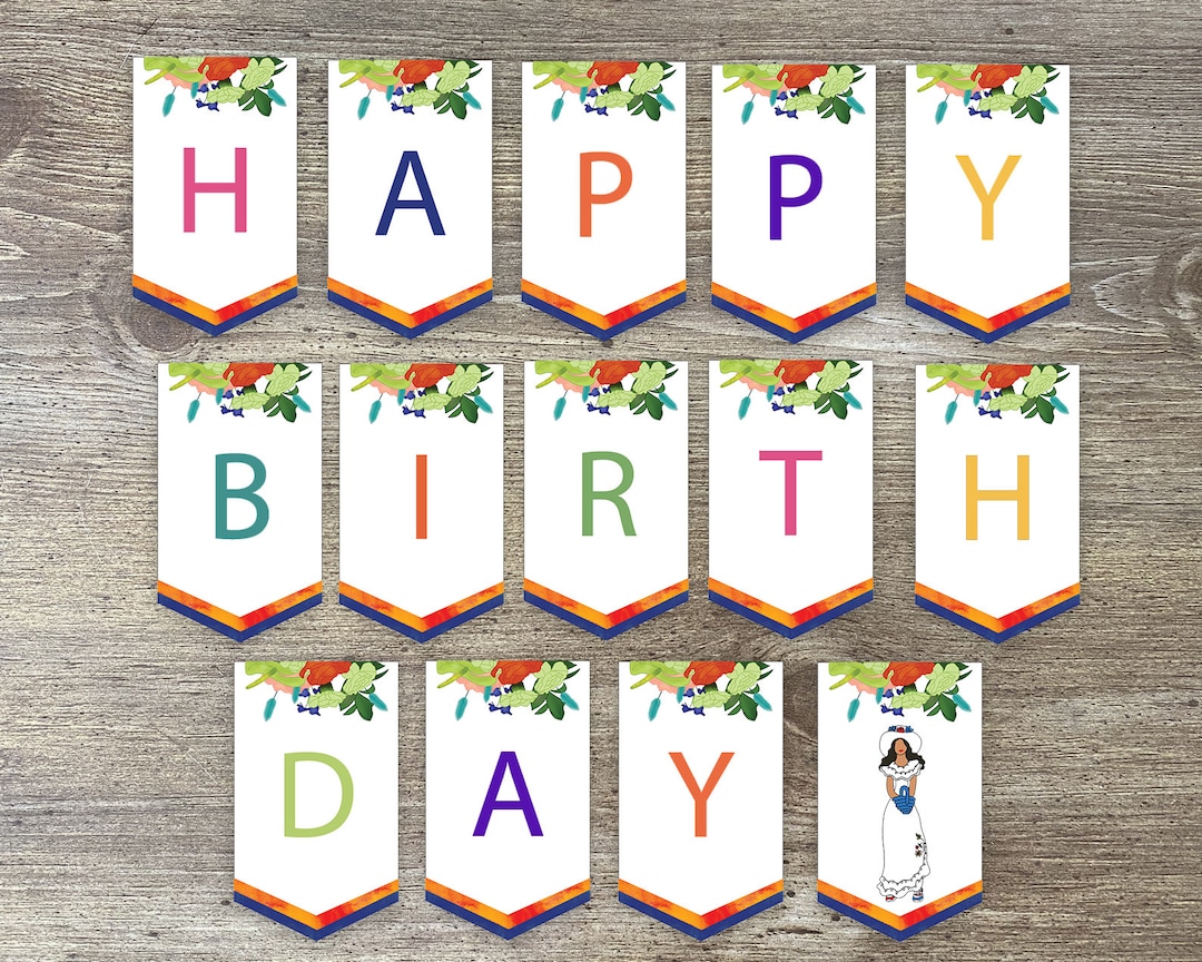 Happy Birthday Banner, Printable English-spanish Birthday Banner ...