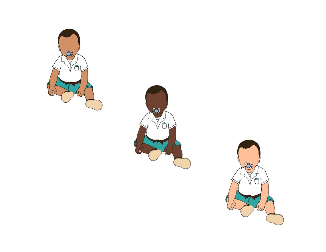 Baby Boy Multicultural Party Decorations PNG, Multicultural Party Decor ...