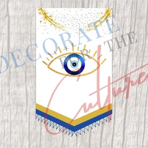 Evil Eye Party Banner, Evil Eye Banner Digital Download, English ...