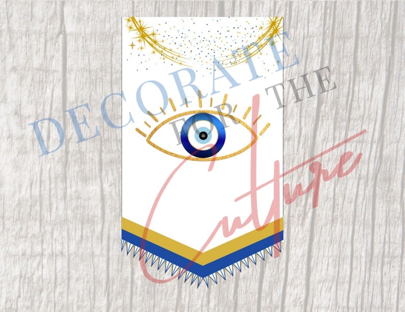 Evil Eye Party Banner, Evil Eye Banner Digital Download, English ...