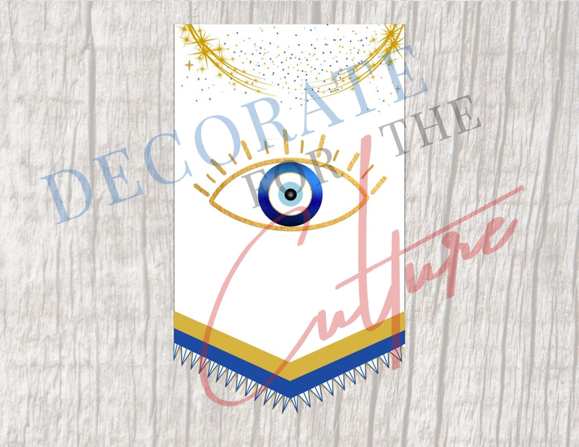 Evil Eye Party Banner, Evil Eye Banner Digital Download, English ...