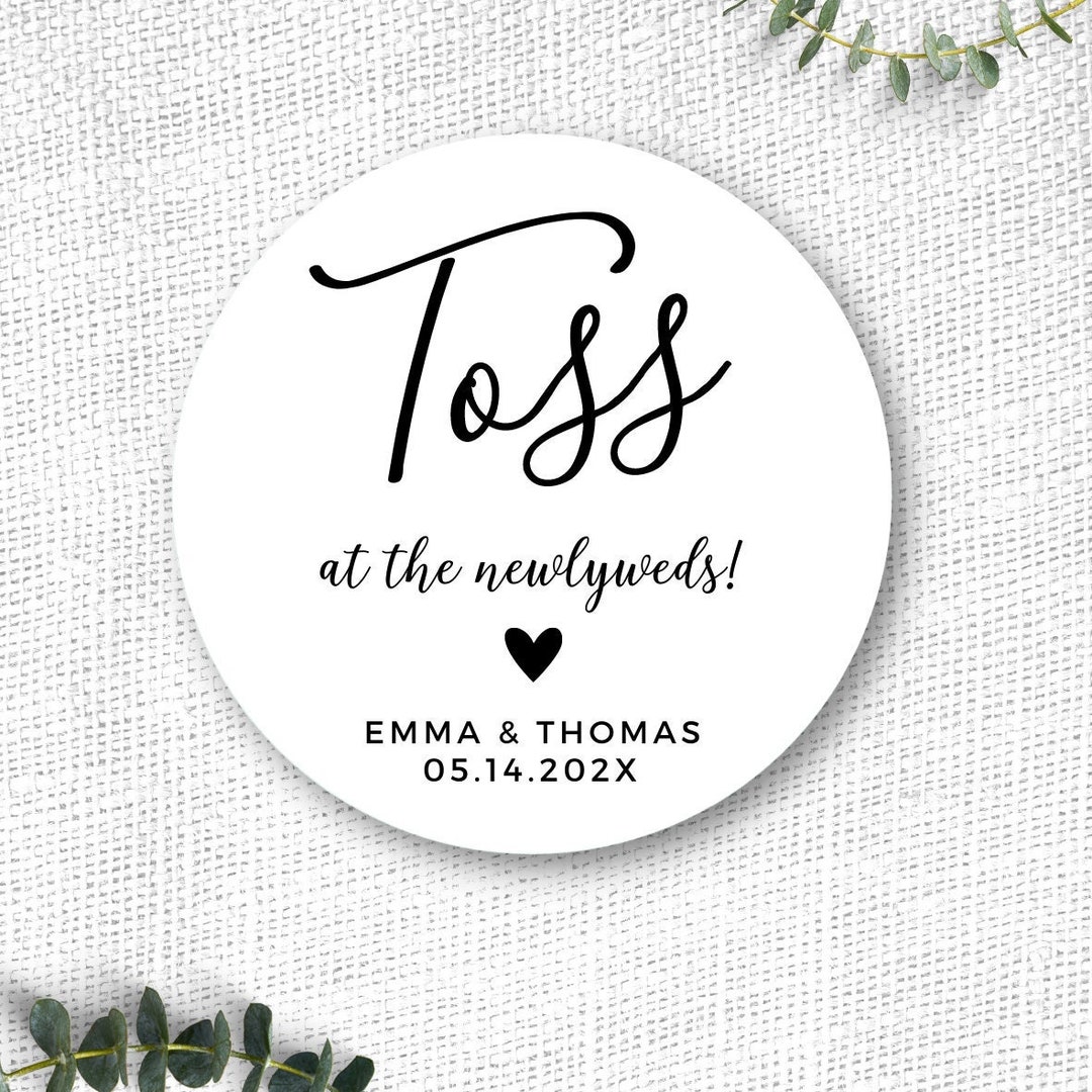 Wedding Toss Sticker, Petal Toss Sticker, Confetti Toss, Toss Me ...
