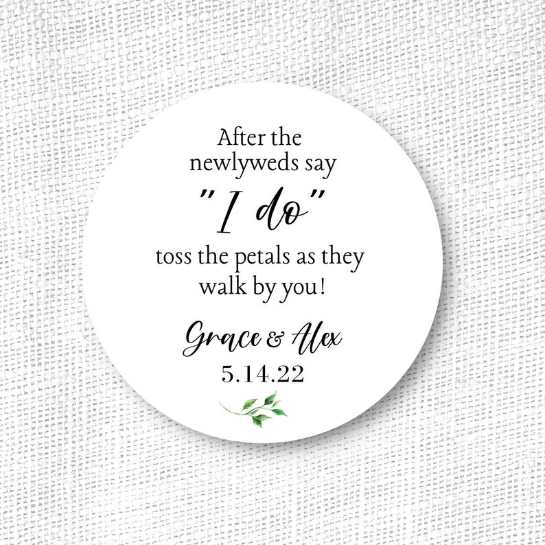 Wedding Toss Sticker Petal Toss Sticker Confetti Toss Toss - Etsy