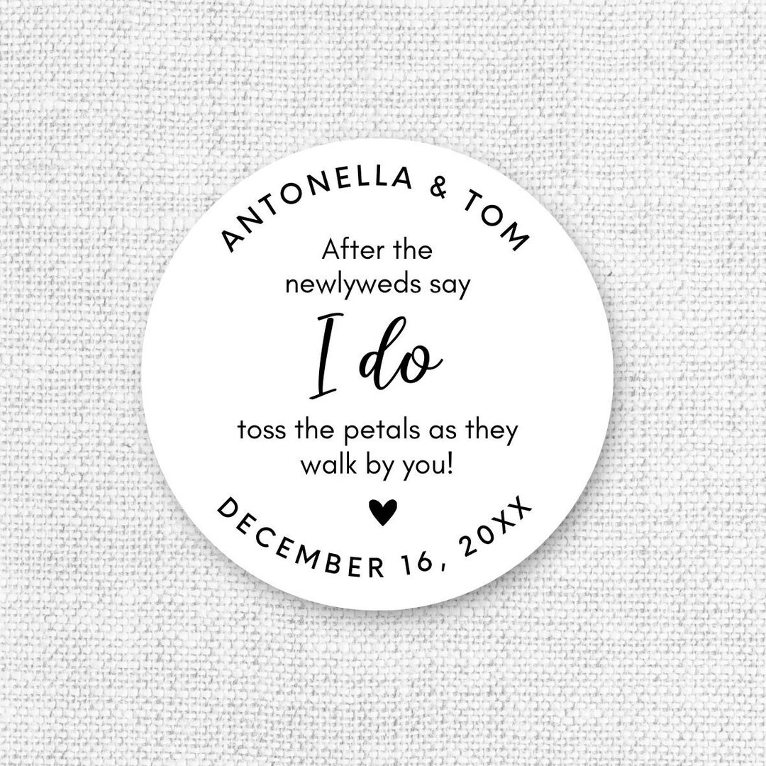 Wedding Toss Sticker, Petal Toss Sticker, Confetti Toss, Toss Me ...