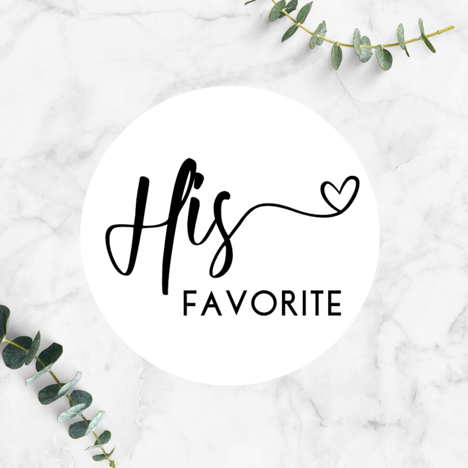 His Favorite Sticker Her Favorite Sticker His Her Favorite | Etsy