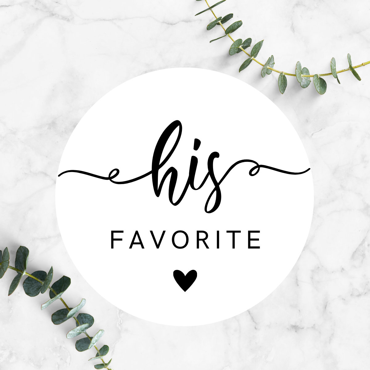 His Favorite Sticker Her Favorite Sticker His Favorite - Etsy