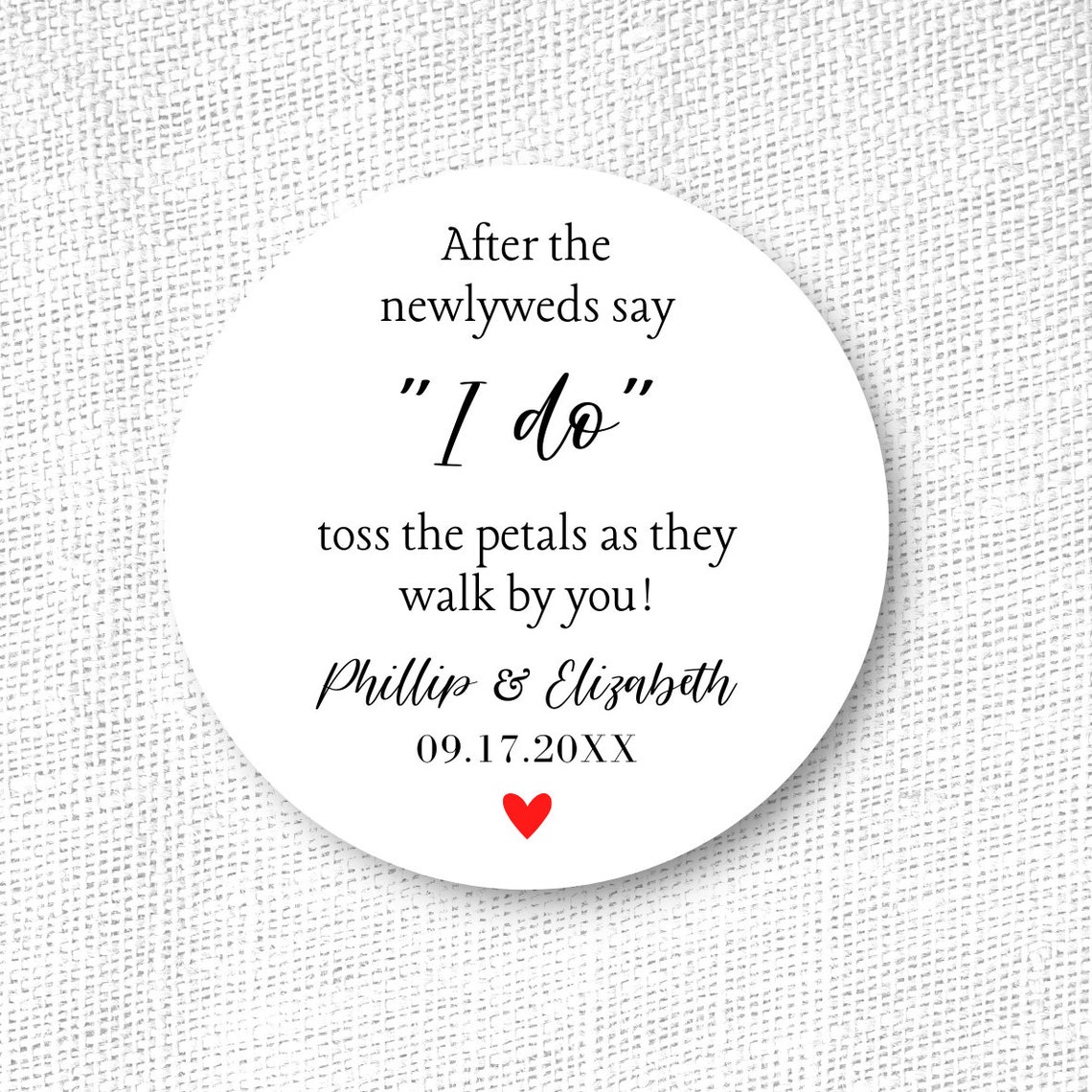 Wedding Toss Sticker Petal Toss Sticker Confetti Toss Toss - Etsy