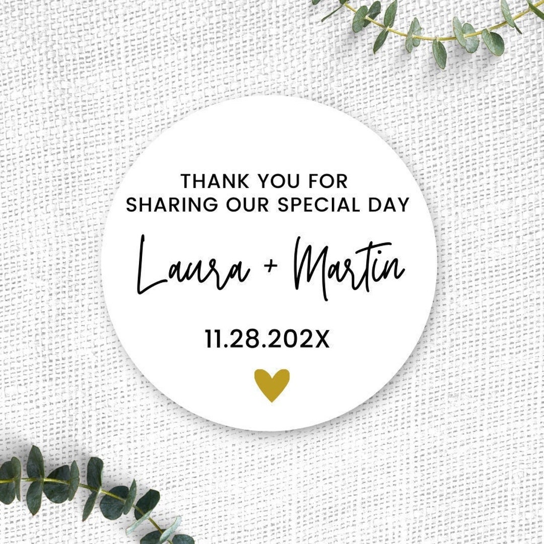 Wedding Sticker, Thank You Wedding Sticker, Thank You for Celebrating ...