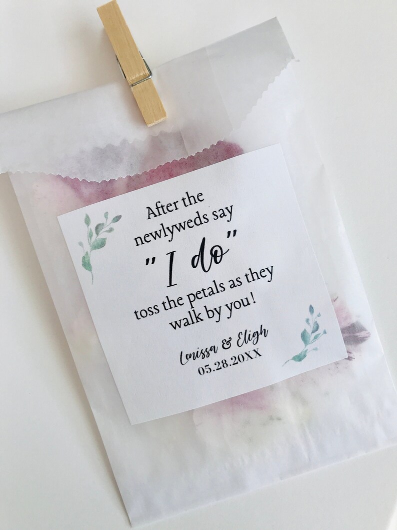 Wedding Toss Sticker Petal Toss Sticker Confetti Toss Toss - Etsy