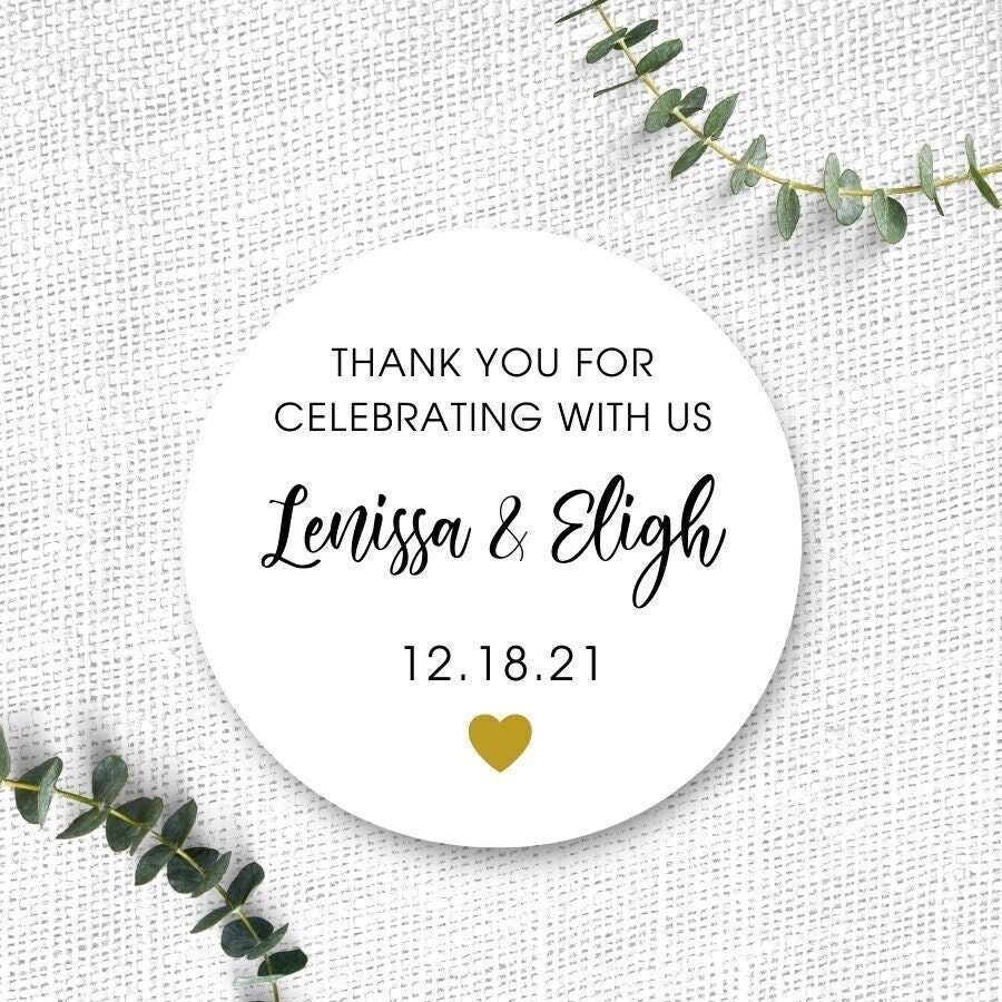 Wedding Sticker Thank You Wedding Sticker Thank You for - Etsy