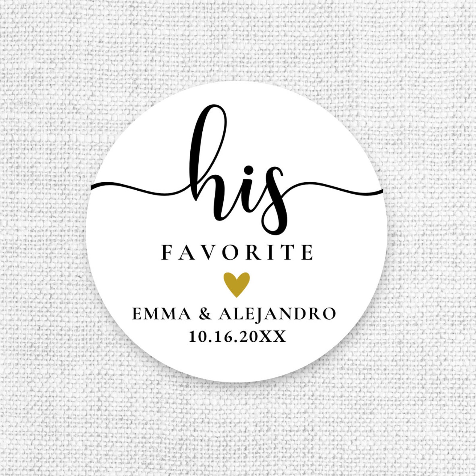 Personalized His Her Our Favorite Stickers, Wedding Favor Stickers - Etsy