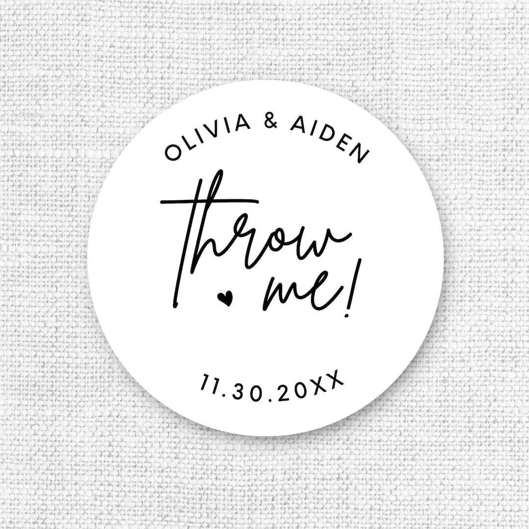 Wedding Toss Sticker, Petal Toss Sticker, Confetti Toss, Toss Me ...