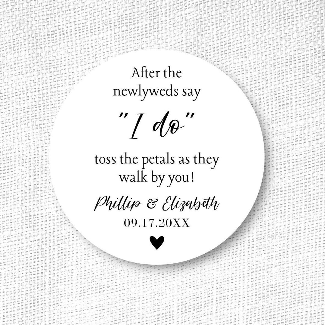 Wedding Toss Sticker, Petal Toss Sticker, Confetti Toss, Toss Me ...