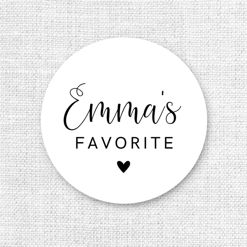 Personalized Wedding Favor Stickers, His and Her Favorite Label - Etsy