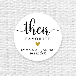 Personalized His Her Our Favorite Stickers, Wedding Favor Stickers - Etsy