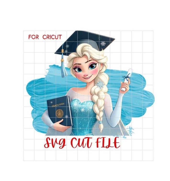 ELSA Graduation Hat Printable Svg for Cricut - Etsy