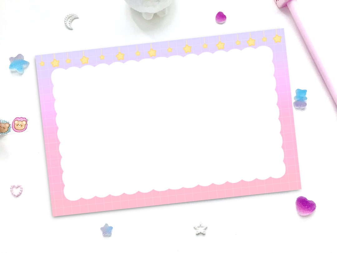 Sweet Dreams Purple Pink Star Grid 50 Pages Journal Agenda Notepad - Etsy