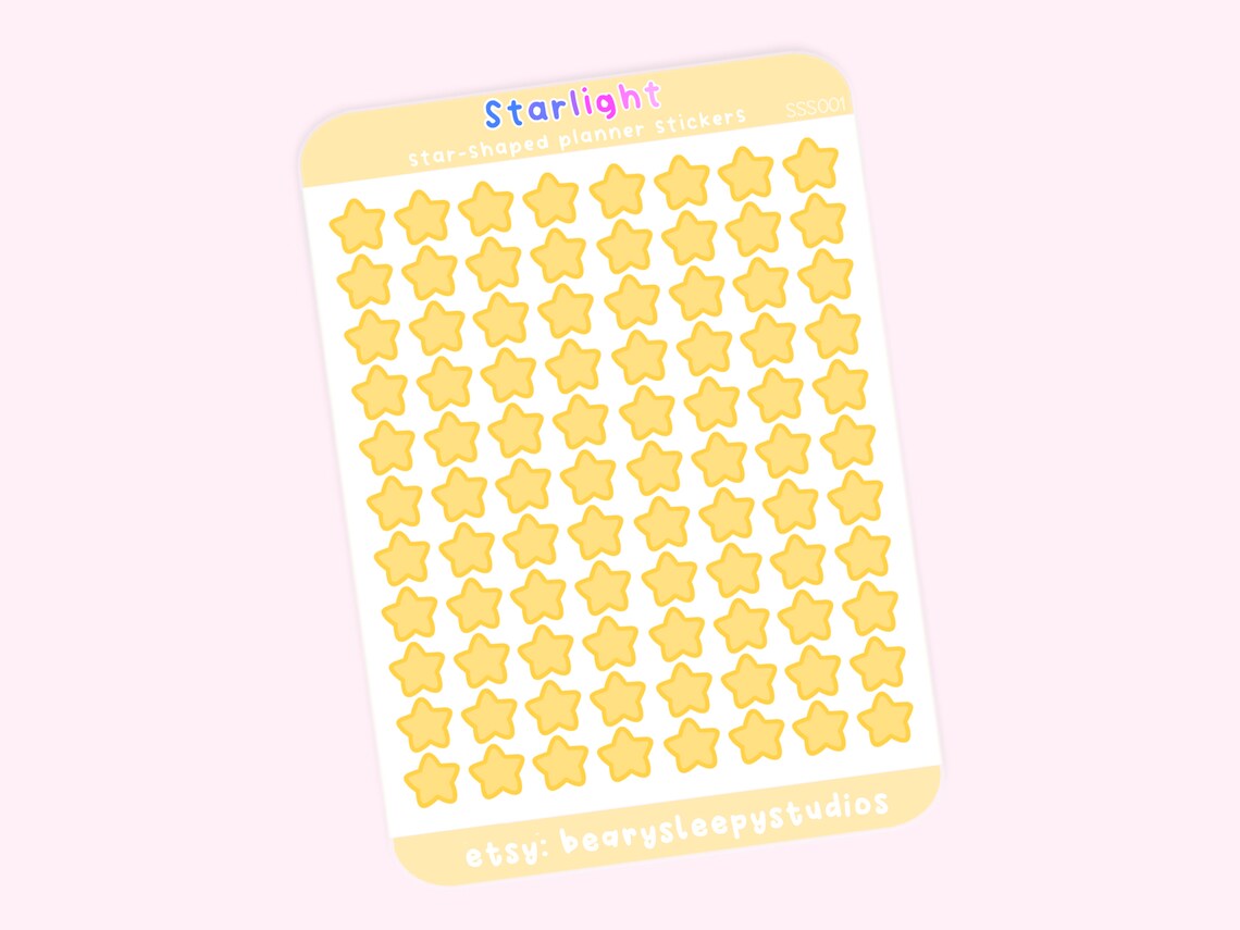 Starlight Mini Star Planner Sticker Sheet - Etsy