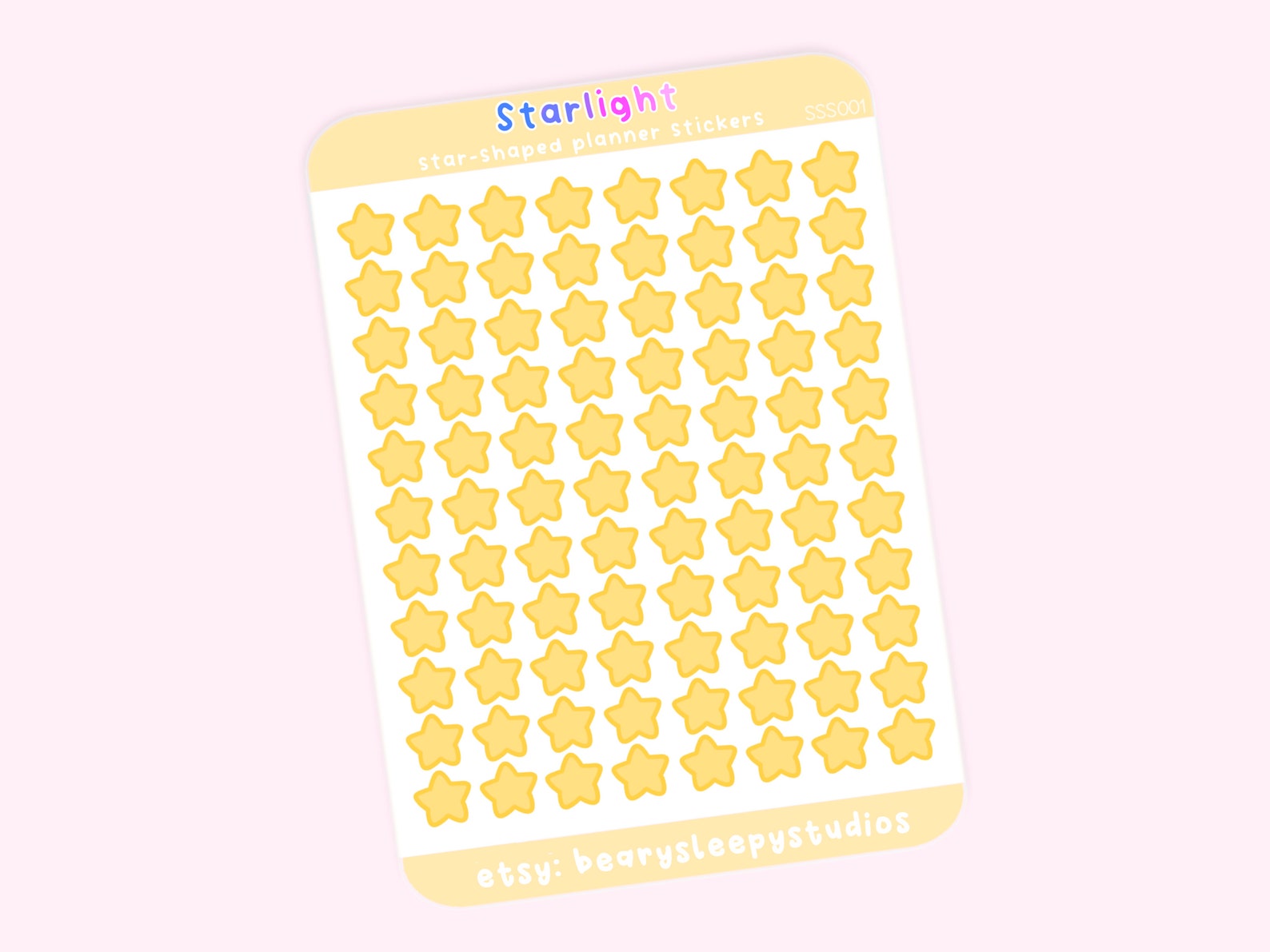 Starlight Mini Star Planner Sticker Sheet - Etsy