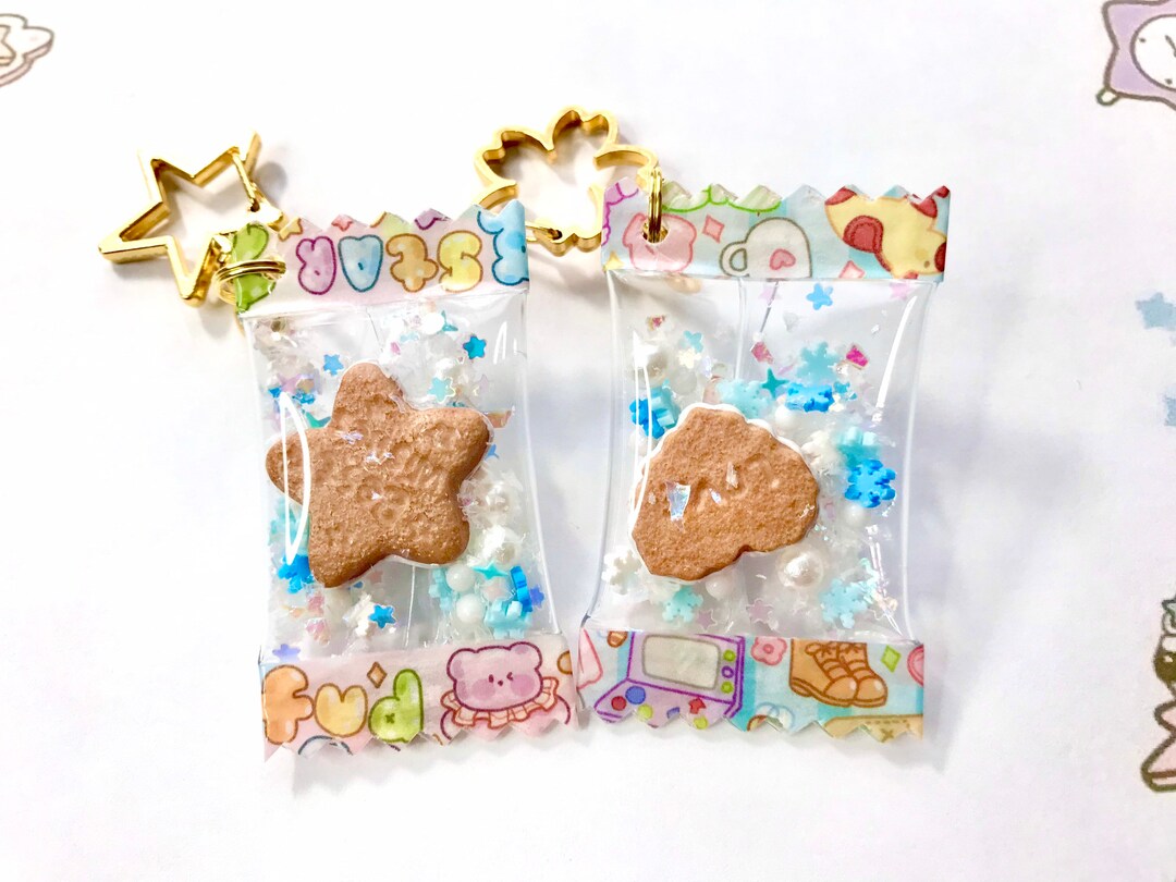 Gingerbread Cookies Star + Heart Holiday Christmas Candy Shaker Charm ...