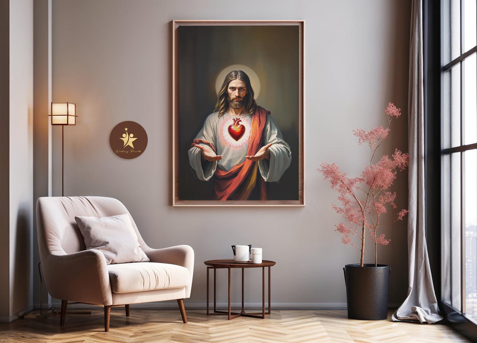 Sacred Heart of Jesus Christian Catholic Printable Bible Wall Art Print ...