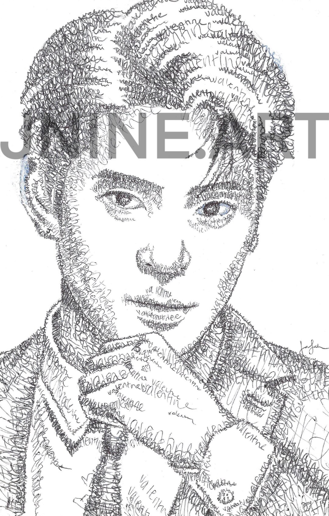 NCT Jeong Jaehyun Word Art valentine Drawing Print - Etsy