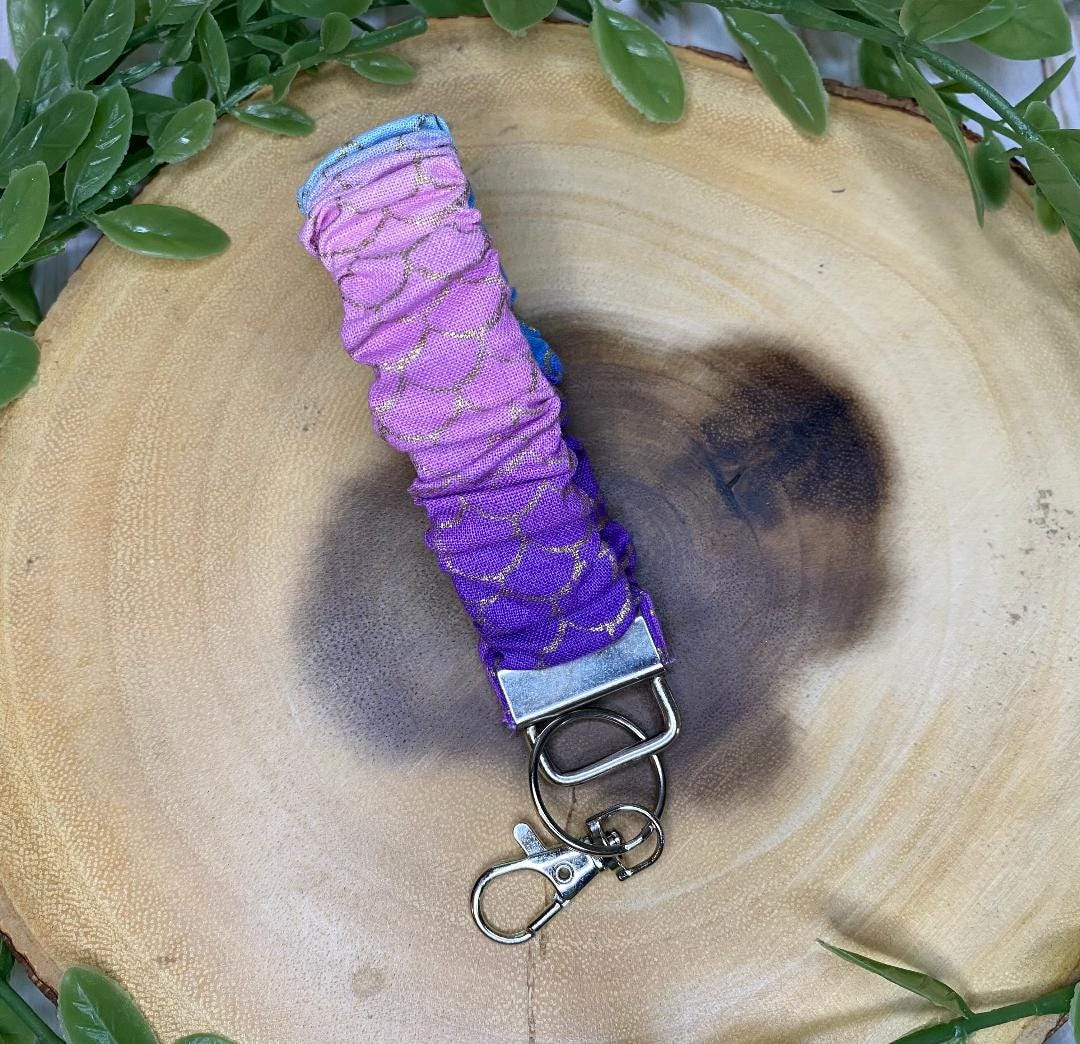 Scrunchie Keychain Mermaid Scales Wristlet scrunchie Keychain Wristlet ...