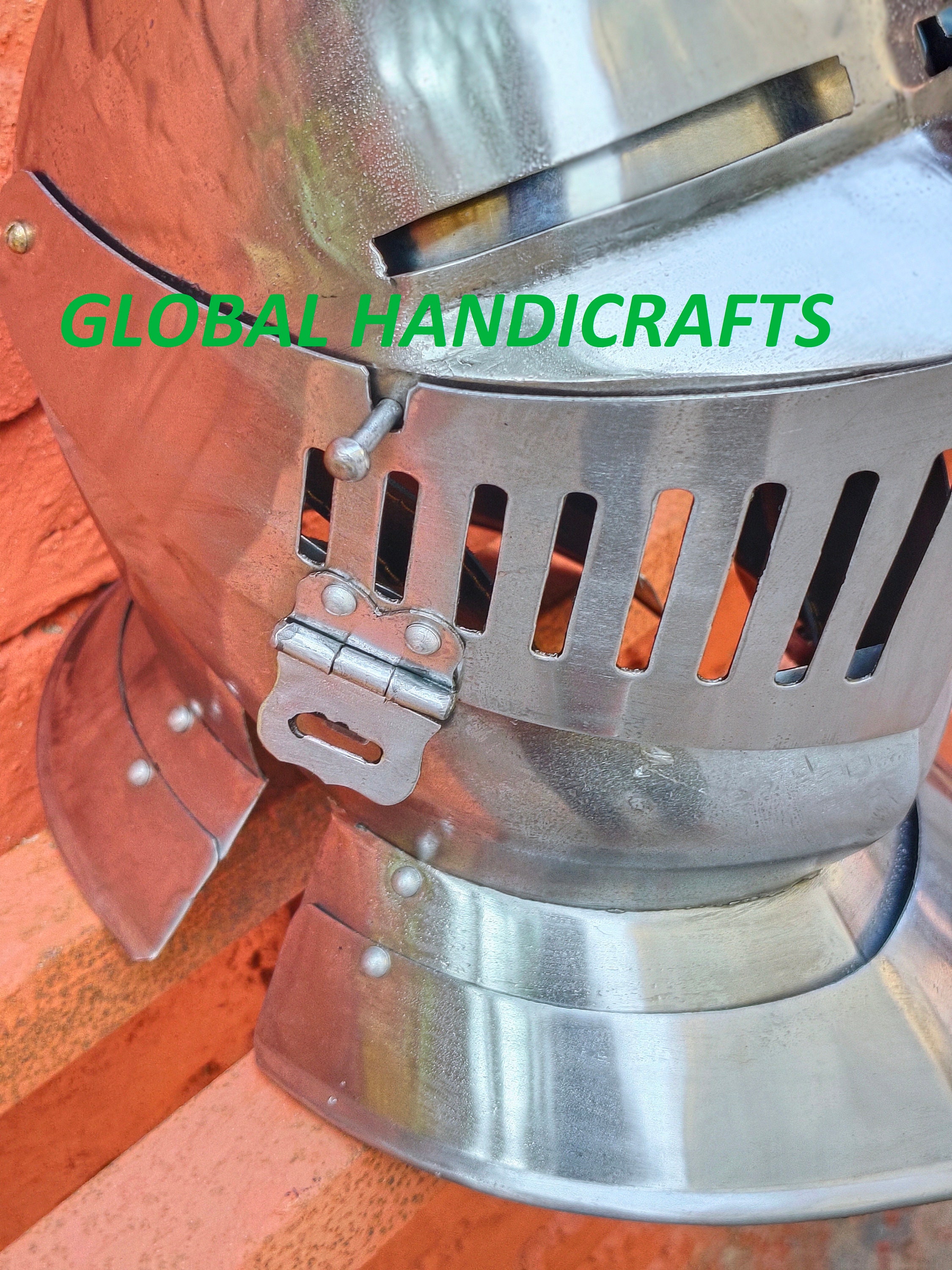 Medieval Knight European Closed Face Burgonet Armour Helmet Halloween ...