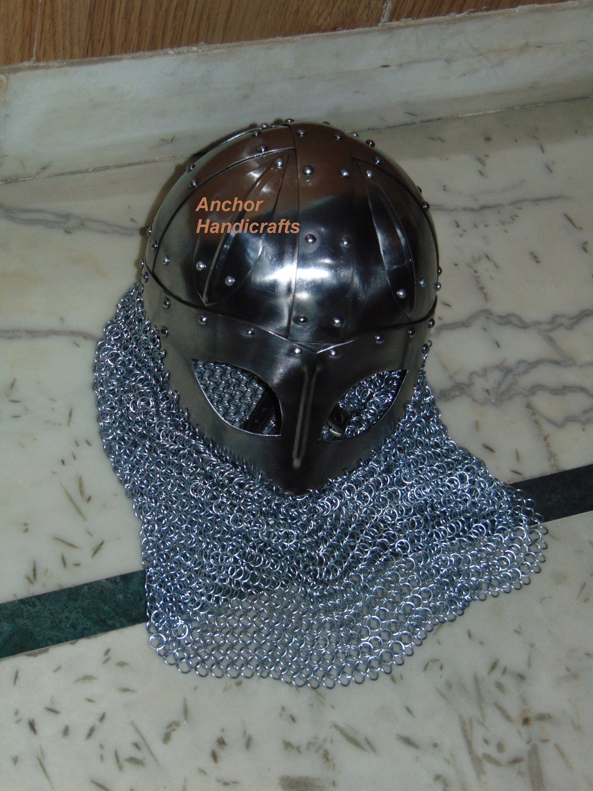 Medieval Collectible Chainmail Viking Armor Helmet 18 Gauge - Etsy