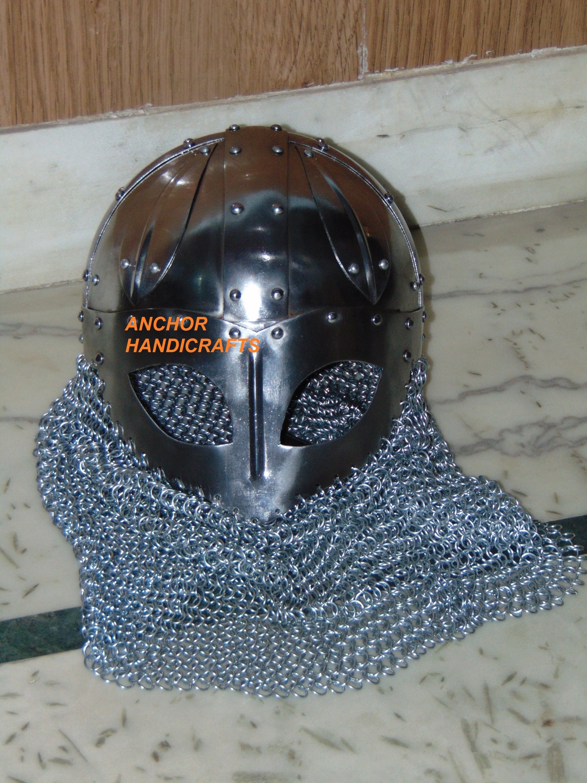 Medieval Collectible Chainmail Viking Armor Helmet 18 Gauge - Etsy