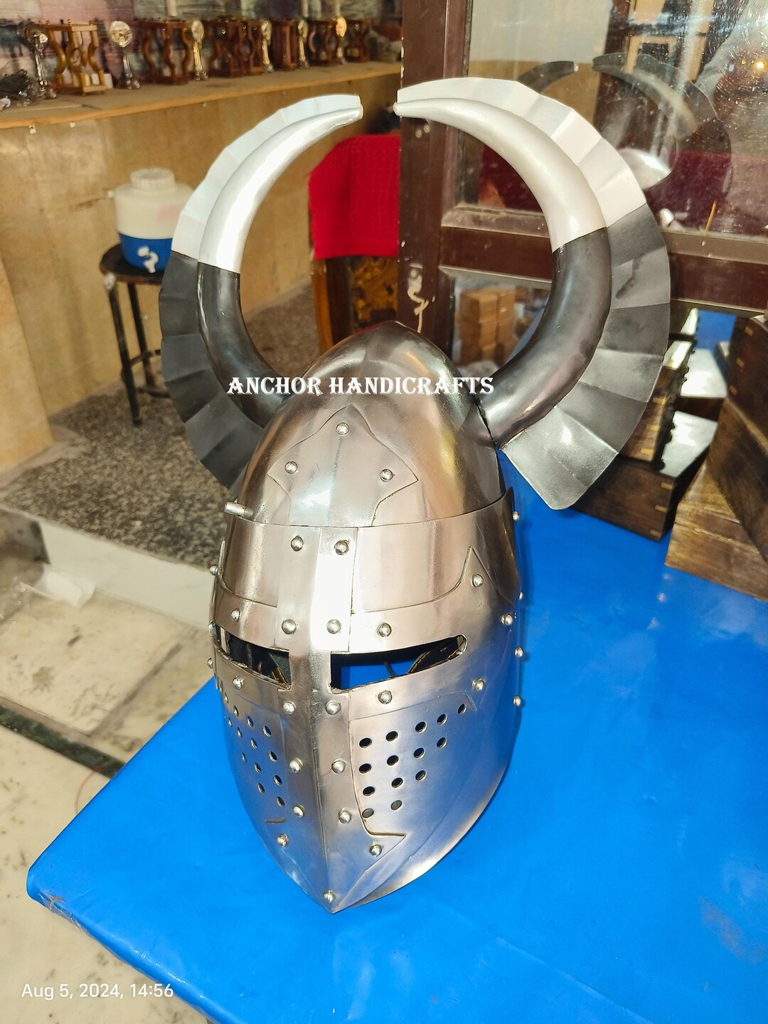 Handmade Medieval Templar Knight Helmet: 18 Gauge Steel, Winged Crest ...