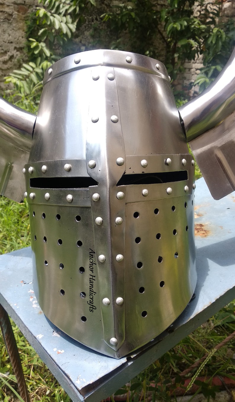 Medieval Knight Great Helmet With Teutonic Crest Wing Helmet - Warrior ...