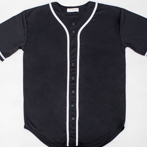Men's Baseball Jersey Roya Black T Shirts Raglan Sports - Etsy