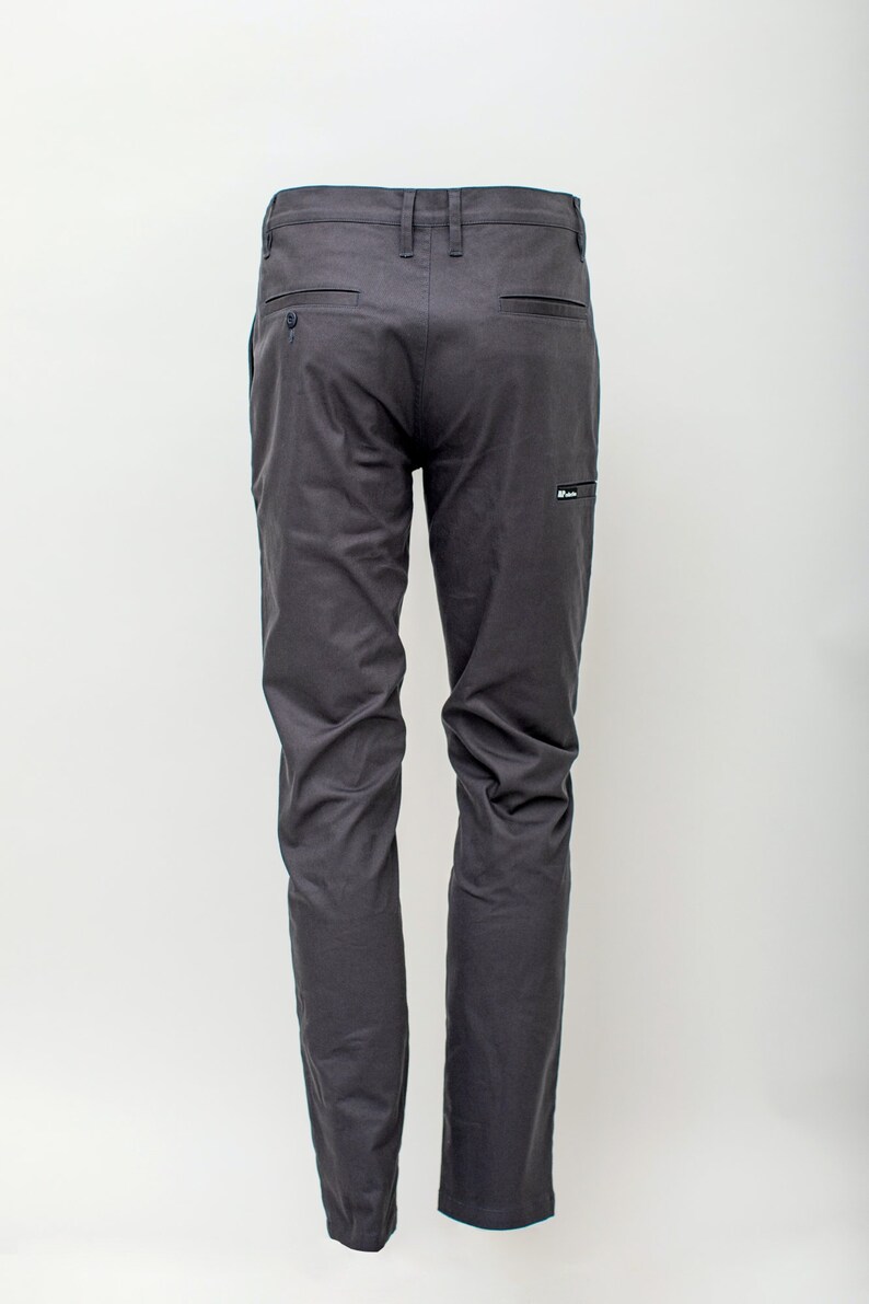 Men's Charcoal Long Cellphone Pocket Pants - Etsy