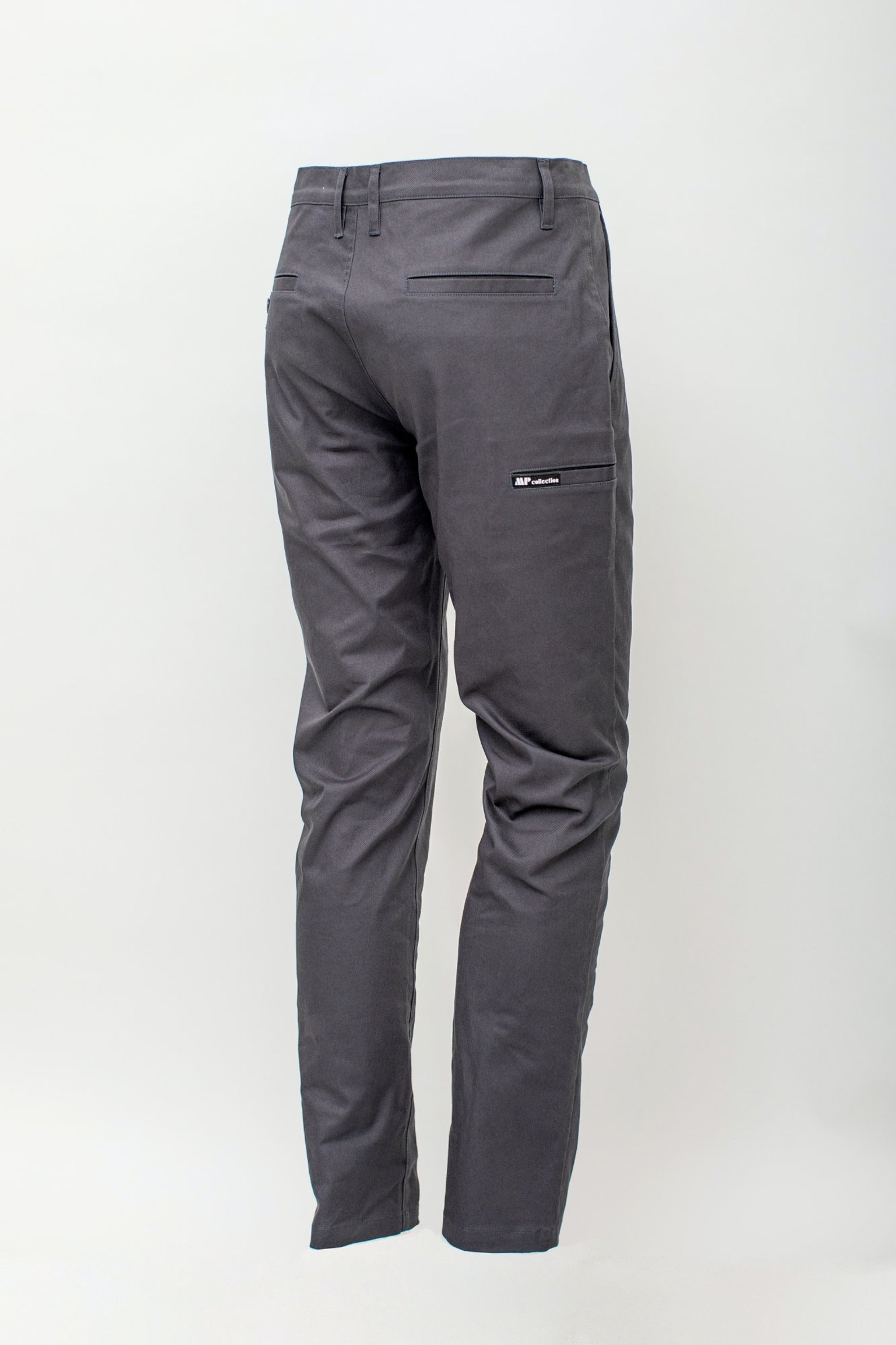 Men's Charcoal Long Cellphone Pocket Pants - Etsy